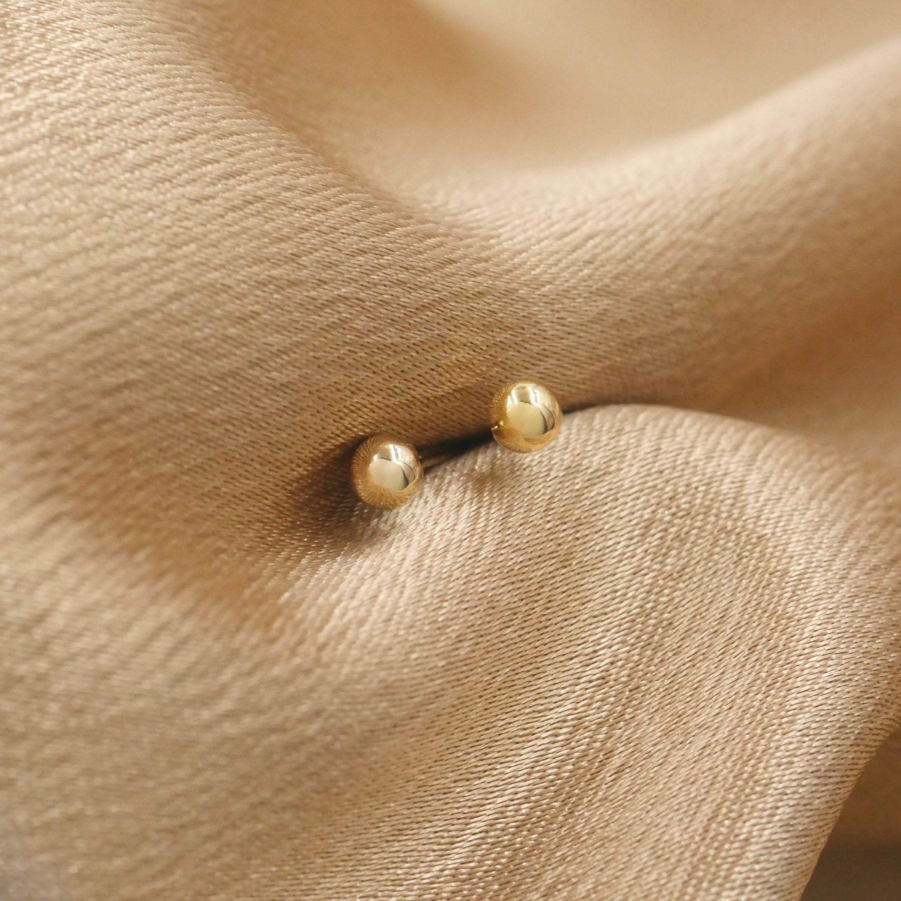 Tiny Gold Ball Studs – Amanda Deer Jewelry